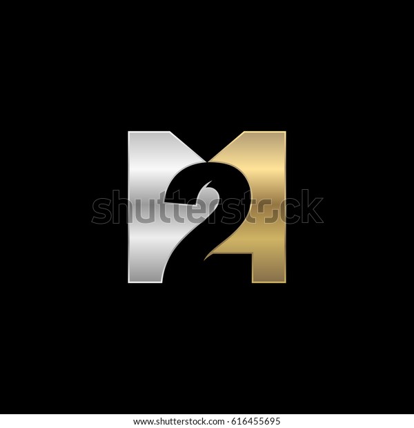 Initial Letter Number Logo M 2 Stock Vector (Royalty Free) 616455695 ...