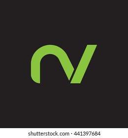 Initial Letter Nv Linked Round Lowercase Stock Vector (Royalty Free ...