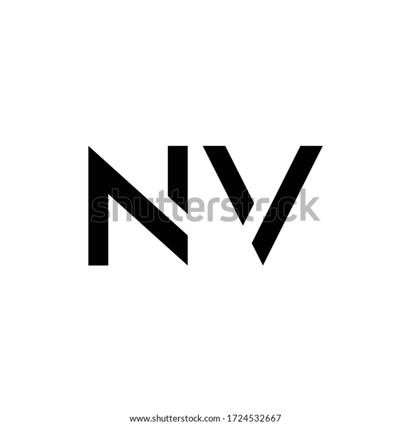 Initial Letter Nv Logo Design Vector Stock Vector (Royalty Free ...