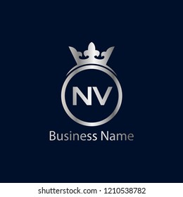 Initial Letter Nv Logo Template Design Stock Vector (Royalty Free ...