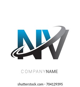 Initial Letter Nv Logotype Company Name Stock Vector (Royalty Free ...