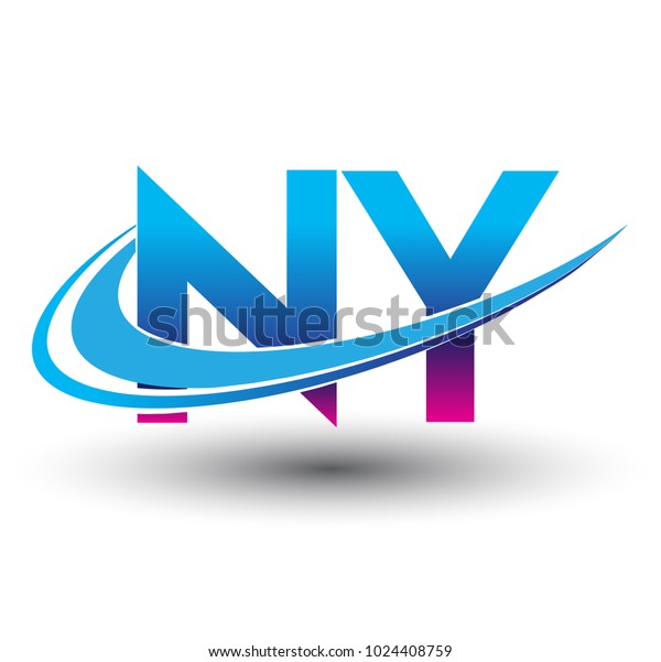 Initial Letter Ny Logotype Company Name Stock Vector (Royalty Free ...