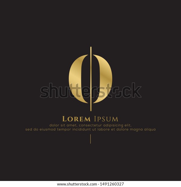 Initial Letter O Sliced Vertical Uppercase 스톡 벡터(로열티 프리) 1491260327 ...