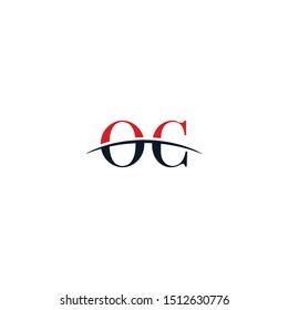Initial Letter Og Overlapping Movement Swoosh Stock Vector (Royalty ...