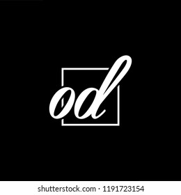 Initial Letter Od Do Minimalist Art Stock Vector (Royalty Free ...