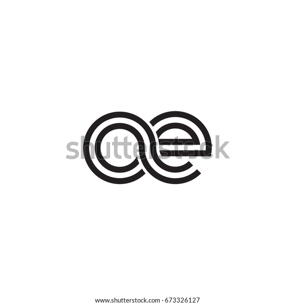 Initial Letter Oe Linked Outline Rounded Stock Vector (Royalty Free ...