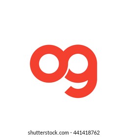 Initial Letter Og Linked Round Lowercase Stock Vector (Royalty Free ...
