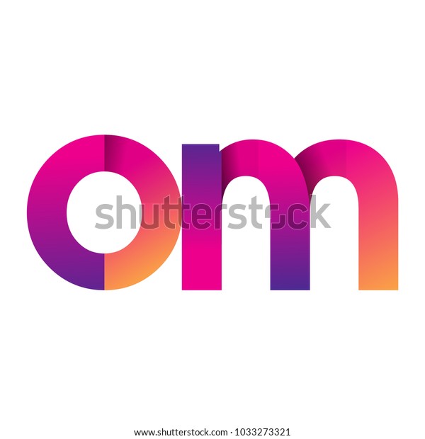 Initial Letter Om Logo Lowercase Magenta Stock Vector (Royalty Free ...