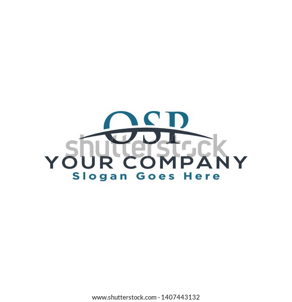 Initial Letter Osp Overlapping Movement Swoosh Stock Vector (Royalty ...