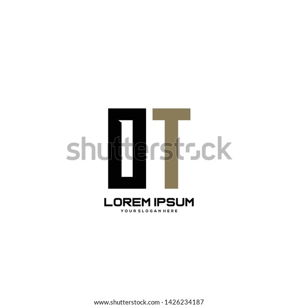 Initial Letter Ot Minimalist Art Logo Stock Vector (Royalty Free ...