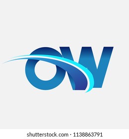 Initial Letter Ow Logotype Company Name Stock Vector (Royalty Free ...