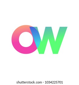 Initial Letter Ow Lowercase Logo Green Stock Vector (Royalty Free ...