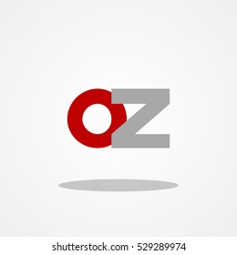 Initial Letter Oz Lowercase Logo Design Stock Vector (Royalty Free ...