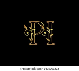 Initial Letter P Pi Gold Logo Stock Vector (Royalty Free) 1495903292 ...