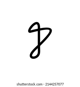 Initial Letter P Line Art Logo Stock Vector (Royalty Free) 2144257077 ...