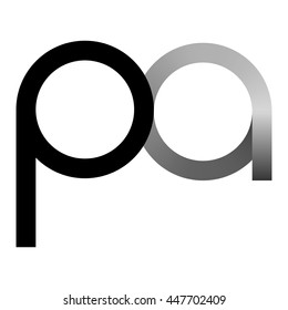 Initial Letter Pa Linked Round Lowercase Stock Vector (Royalty Free ...