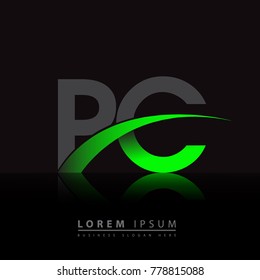 Initial Letter Pc Logotype Company Name Stock Vector (Royalty Free ...