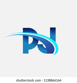 Initial Letter Pj Logotype Company Name Stock Vector (Royalty Free ...