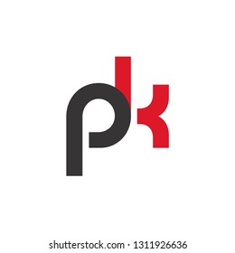 Initial Letter Pk Linked Circle Lowercase: vector de stock (libre de ...
