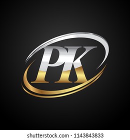 Initial Letter Pk Logotype Company Name Stock Vector (Royalty Free ...