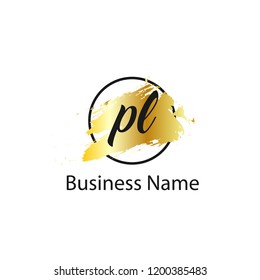 Initial Letter Pl Logo Template Design Stock Vector (Royalty Free ...