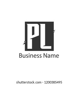 Initial Letter Pl Logo Template Design Stock Vector (Royalty Free ...