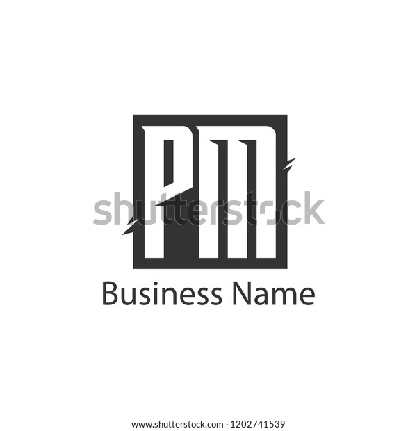 Initial Letter Pm Logo Template Design Stock Vector (Royalty Free ...