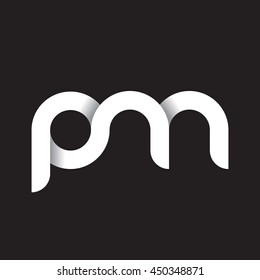 Initial Letter Pm Linked Round Lowercase Stock Vector (Royalty Free ...