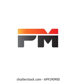 Initial Letter Pm Straight Linked Line Stock Vector (Royalty Free ...