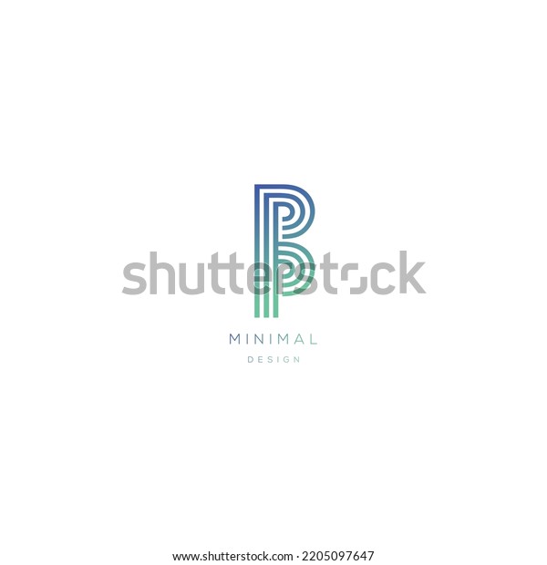 Initial Letter Pp Alphabet Minimal Vector Stock Vector (Royalty Free ...
