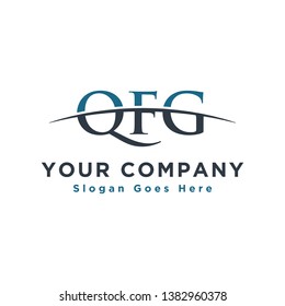 Initial Letter Qfg Overlapping Movement Swoosh Stock Vector (Royalty ...