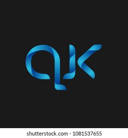 Initial Letter Qk Logo Design Stock Vector (Royalty Free) 1081537655 ...