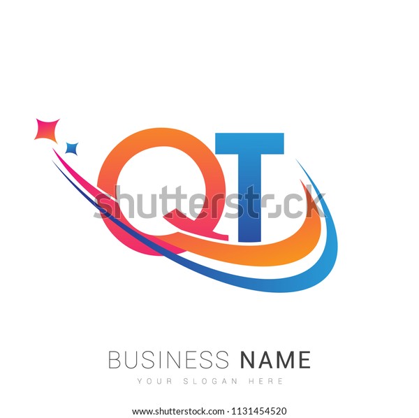 Initial Letter Qt Logotype Company Name Stock Vector (Royalty Free ...