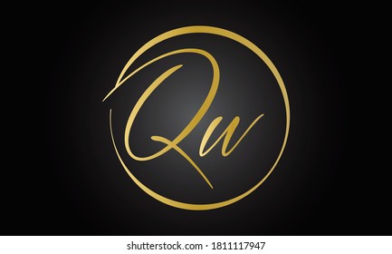 Initial Letter Qw Logo Design Modern Stock Vector (Royalty Free ...