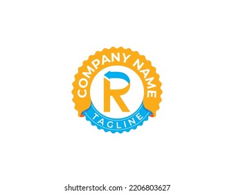 Initial Letter R Arrow Stamp Badge Stock Vector (Royalty Free ...