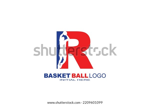 Initial Letter R Basketball Logo Stock Vector (Royalty Free) 2209601099 ...
