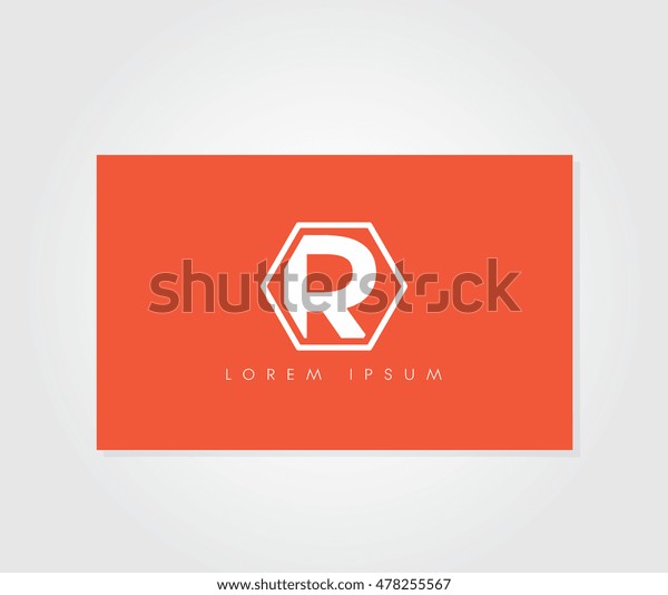 Initial Letter R Business Card Logo Stock Vector (Royalty Free ...