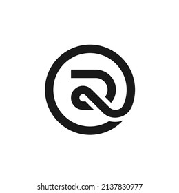 Initial Letter R Circle Round Logo Stock Vector (Royalty Free ...