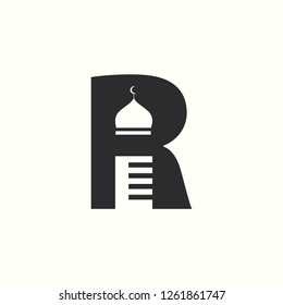 Initial Letter R Islamic Logo Design Stock Vector (Royalty Free ...