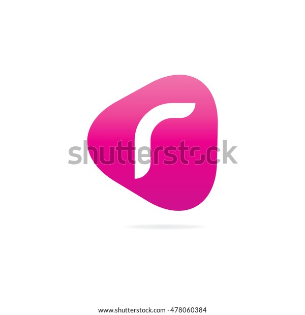 Initial Letter R Rounded Triangle Logo Stock Vector (Royalty Free ...