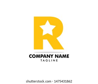 Initial Letter R Star Logo Design Stock Vector (Royalty Free) 1475431862