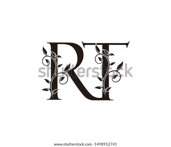 Initial Letter R T Rt Vintage Stock Vector (Royalty Free) 1498952741 ...