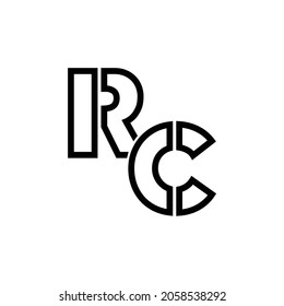 Initial Letter Rc Logo Design Stock Vector (Royalty Free) 2058538292 ...