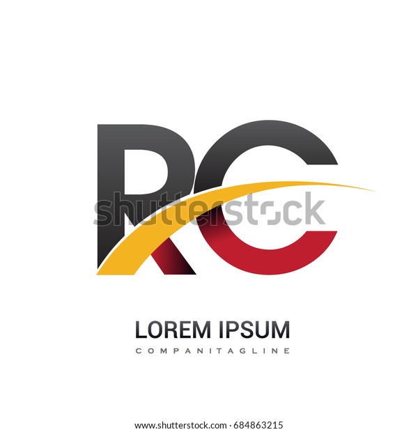 Initial Letter Rc Logotype Company Name Stock Vector (Royalty Free ...