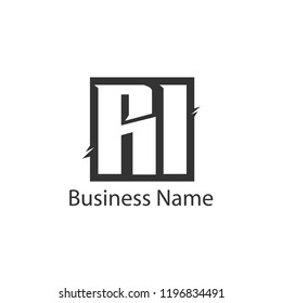 Initial Letter Ri Logo Template Design Stock Vector (Royalty Free ...
