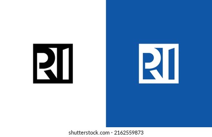 Initial Letter Ri Logo Template Design Stock Vector (Royalty Free ...