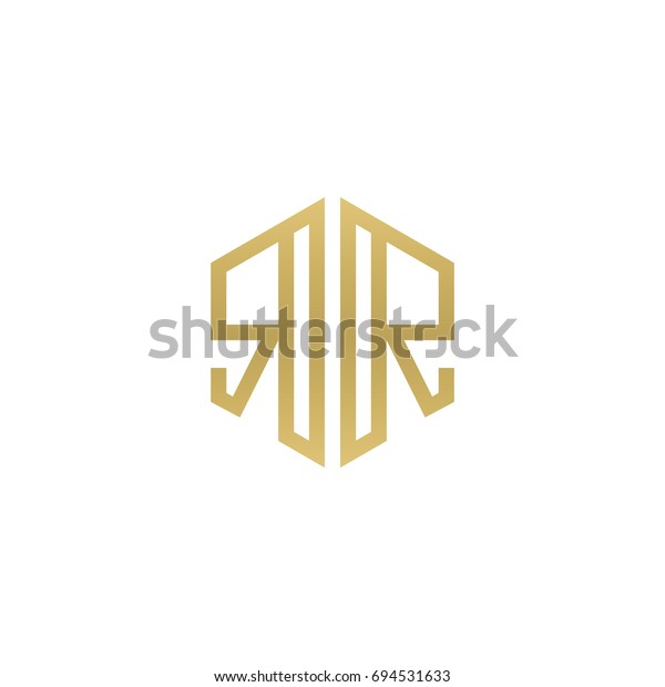 Initial Letter Rr Mirror Minimalist Line Stock Vector (Royalty Free ...