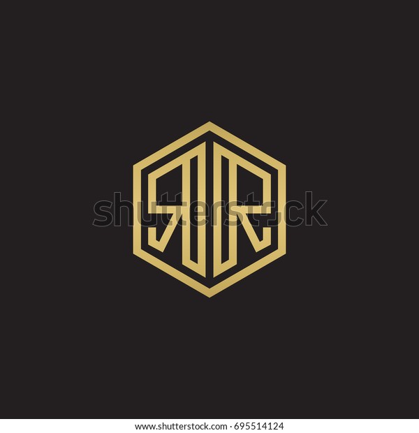 Initial Letter Rr Mirror Minimalist Line Stock Vector (Royalty Free ...