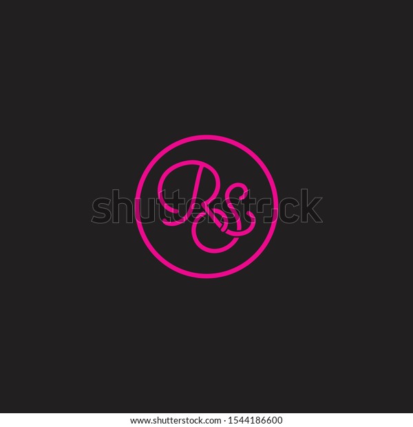 Initial Letter Rs Beautiful Handwriting Logo Stock Vector (Royalty Free ...