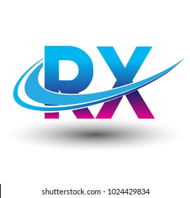 Initial Letter Rx Logotype Company Name Stock Vector (Royalty Free ...